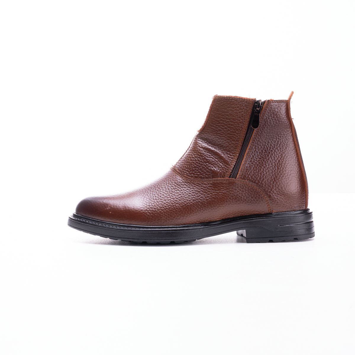 Classic Crushed Leather Half Boots for Men – Modex